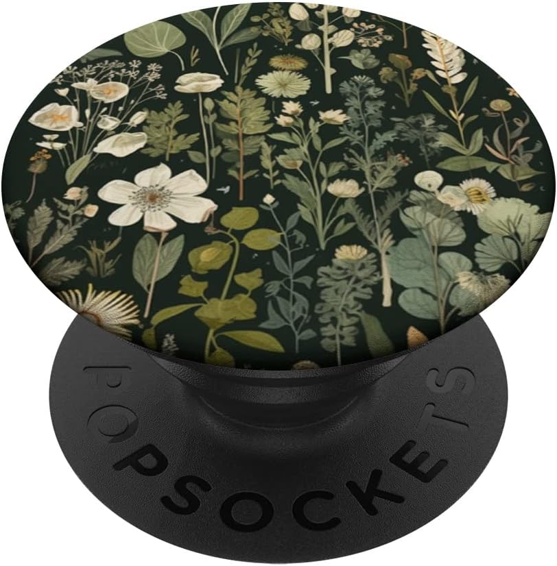 Amazon.com: Olive Green Boho Wildflowers Retro Botanical Flowers ...