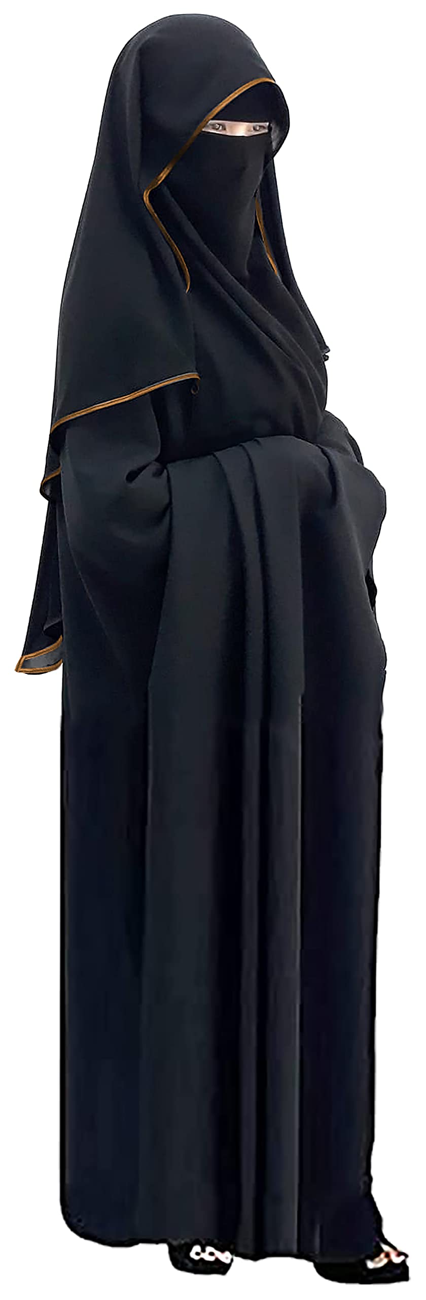 Bonballoonniqab Saudi Chiffon First Class Quality Long Burqa Hijab Face ...