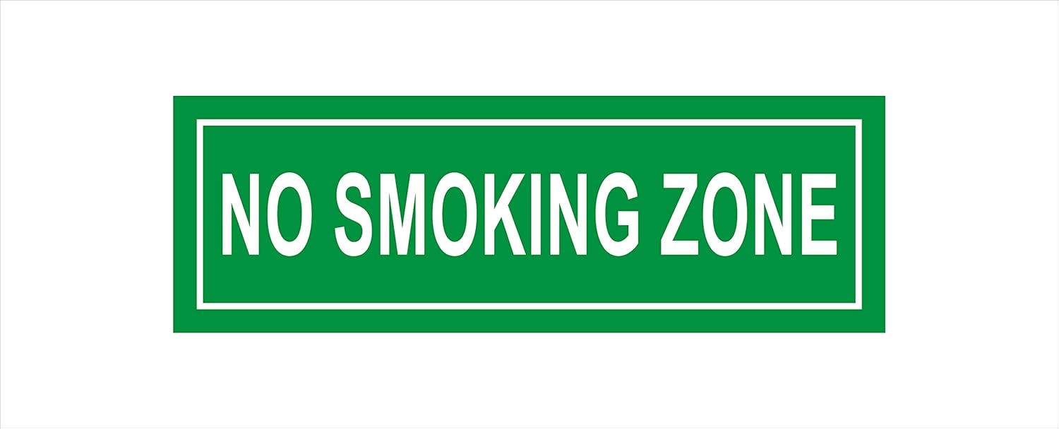 NO Smoking Zone-Sign Board, 3Mm Thickness,Acralic Sheet Material with ...