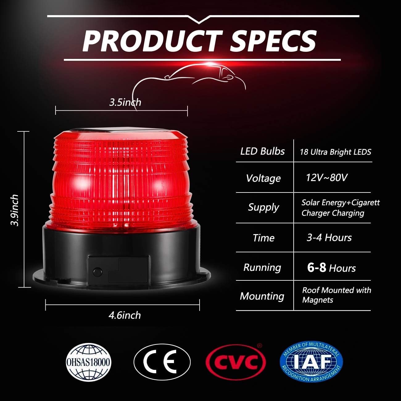 Snapklik.com : Red Emergency Beacon Lights