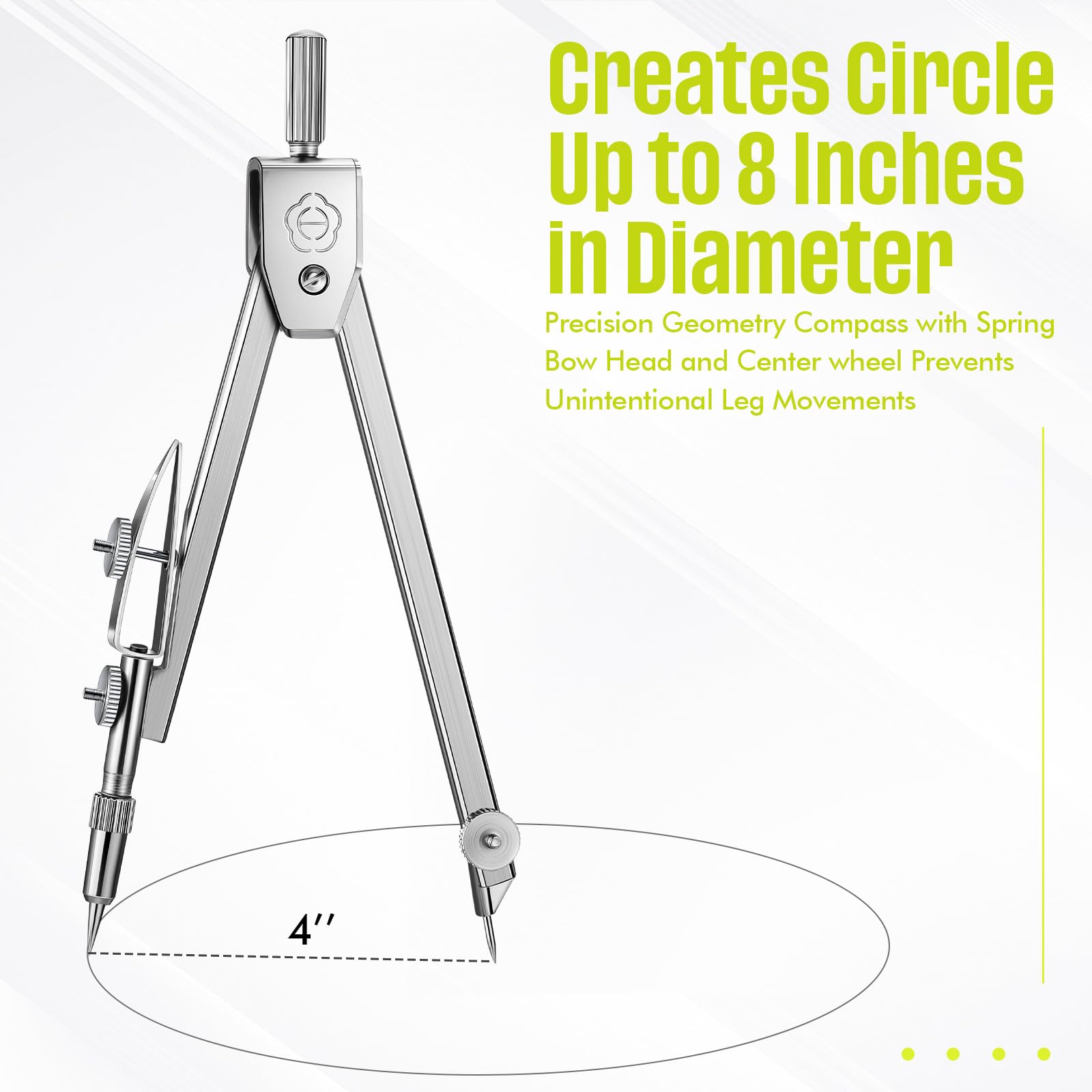 Snapklik.com : EBOOT Student Geometry Math Set, Drawing Compass And 6 Inch Swing Arm Protractor ...