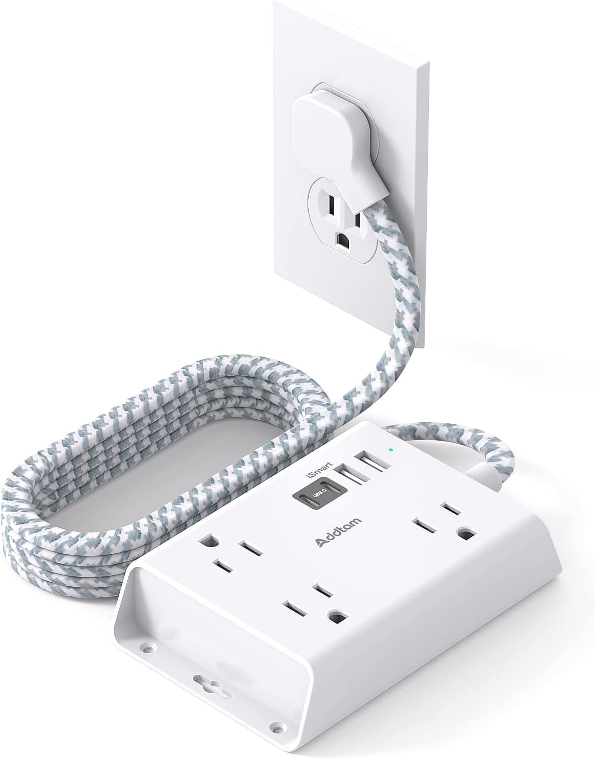 Cruise Ship Essentials - Travel Flat Plug Power Bar, Flat Extension ...