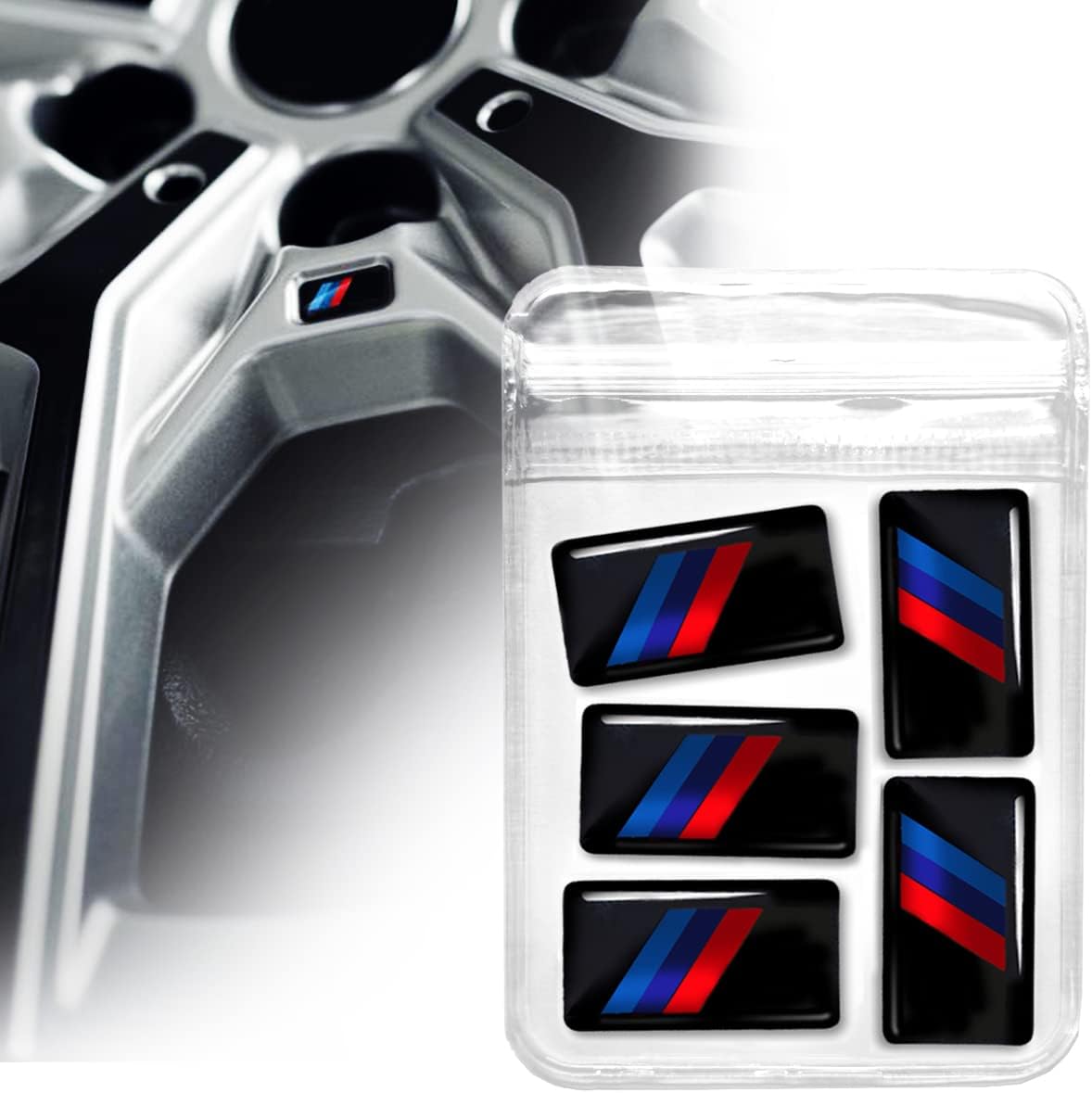 Amazon.com: 5pcs 3D Wheel Stickers, Steering Wheel Stickers, Emblems ...