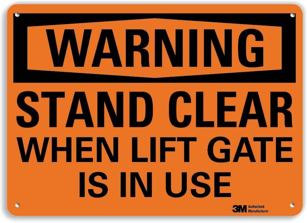 SmartSign “Warning - Stand Clear When Liftgate is in Use” Sign | 10" x ...