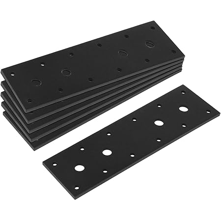 Amazon.com: 10 Pack Black Flat Mending Plate, 5×1⅞×⅛ inches Straight ...