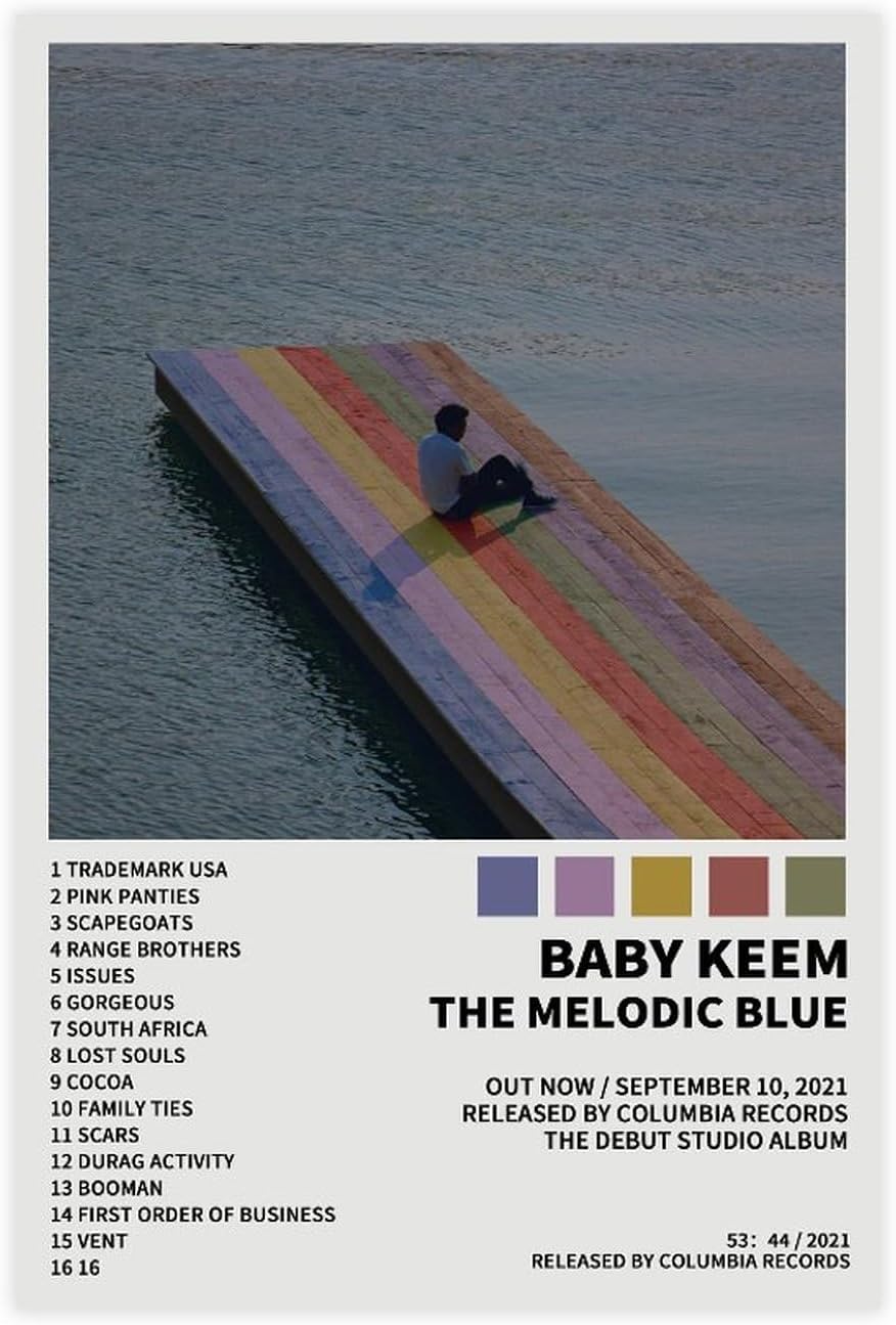 Amazon.com: Okeymed Rapper Posters Baby Keem Poster The Melodic Blue ...