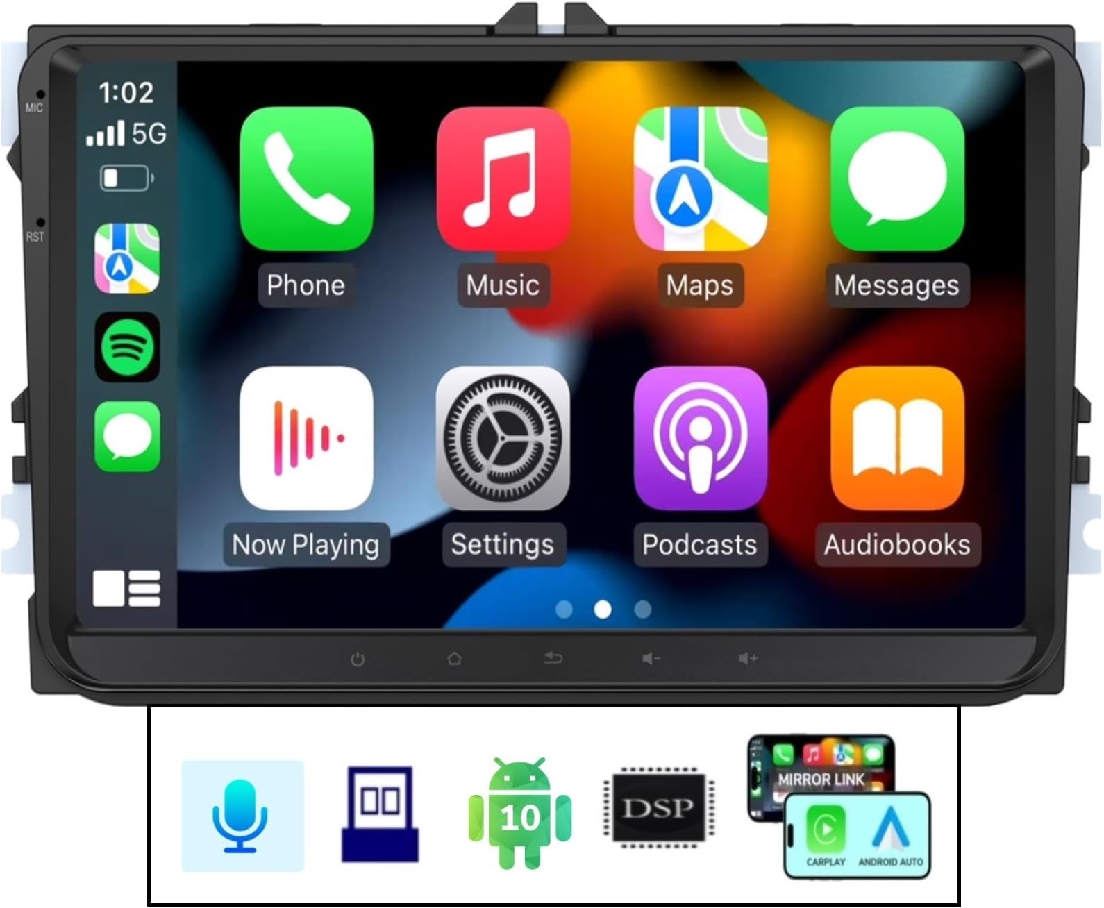 Eonon 9-Zoll Android Autoradio für VW T5 Polo Golf 5/6 Touran Passt ...