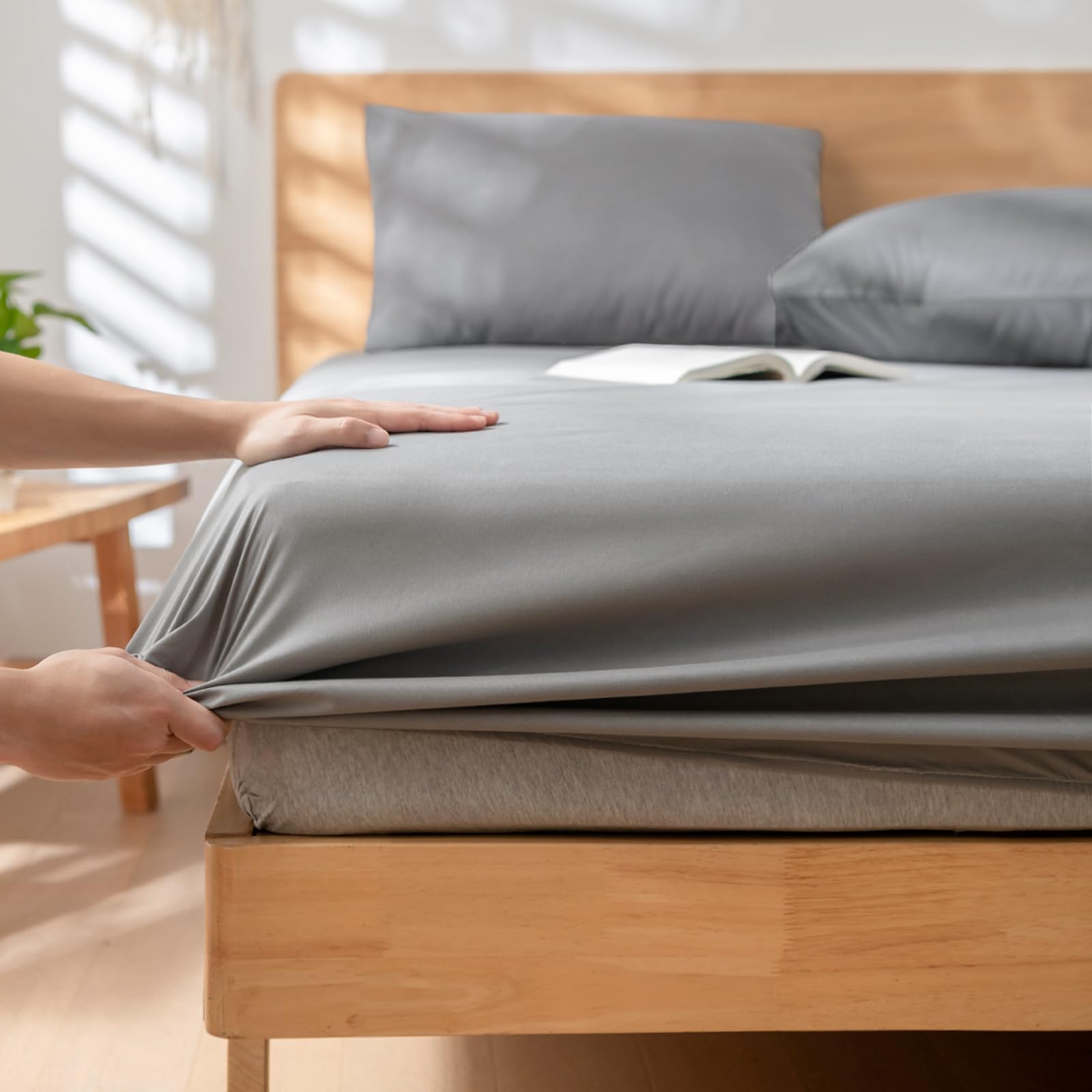 Amazon.co.jp: Vallein Waterproof Sheets, 100% Cotton, Side Waterproof ...