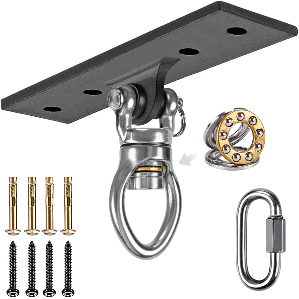 SELEWARE Swing Hook Heavy Duty, Stainless Steel 360 Swivel Silent Swing ...