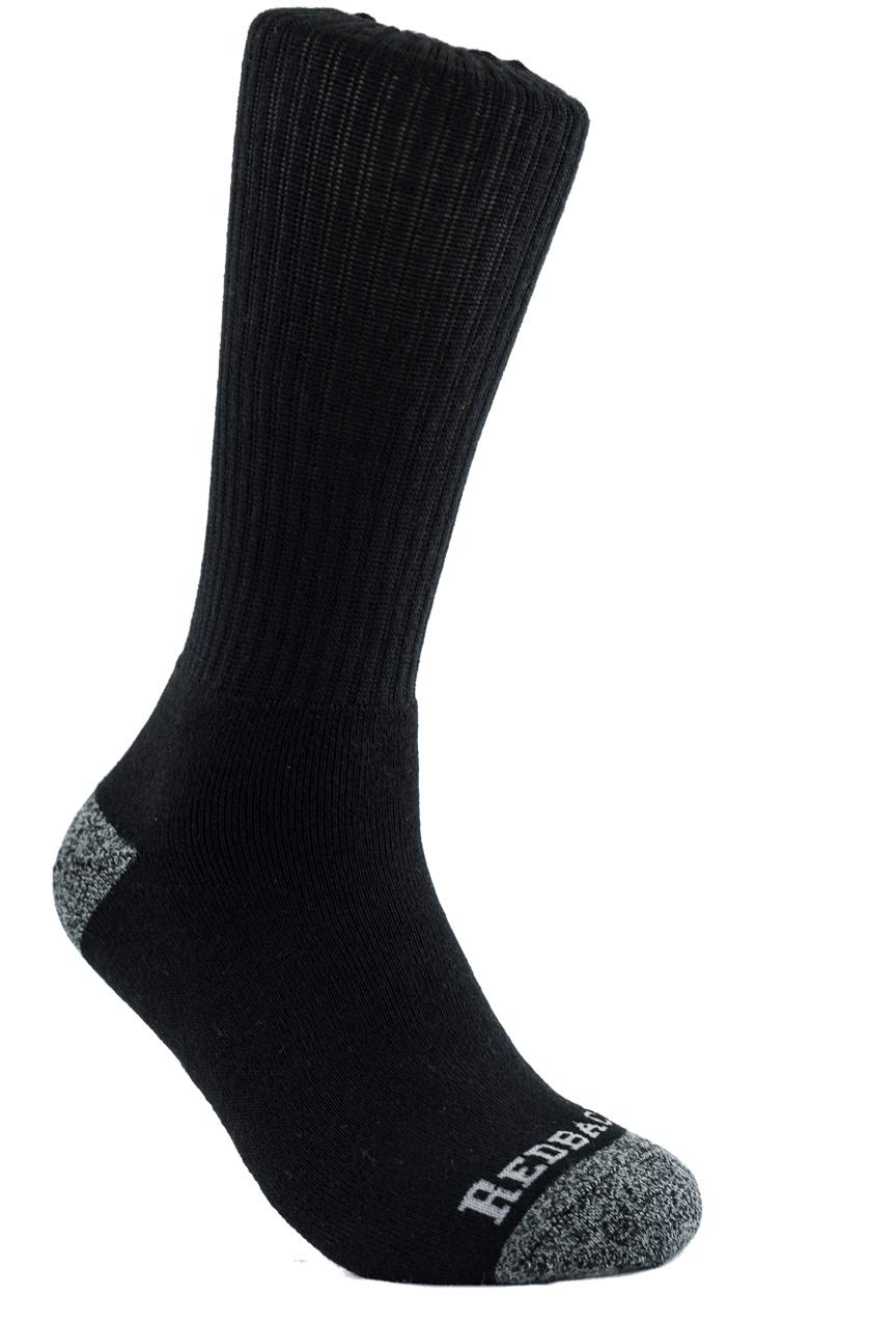 unisex 6 Pack Redback Boots Everyday Bamboo Crew Sock BLACK at Amazon ...
