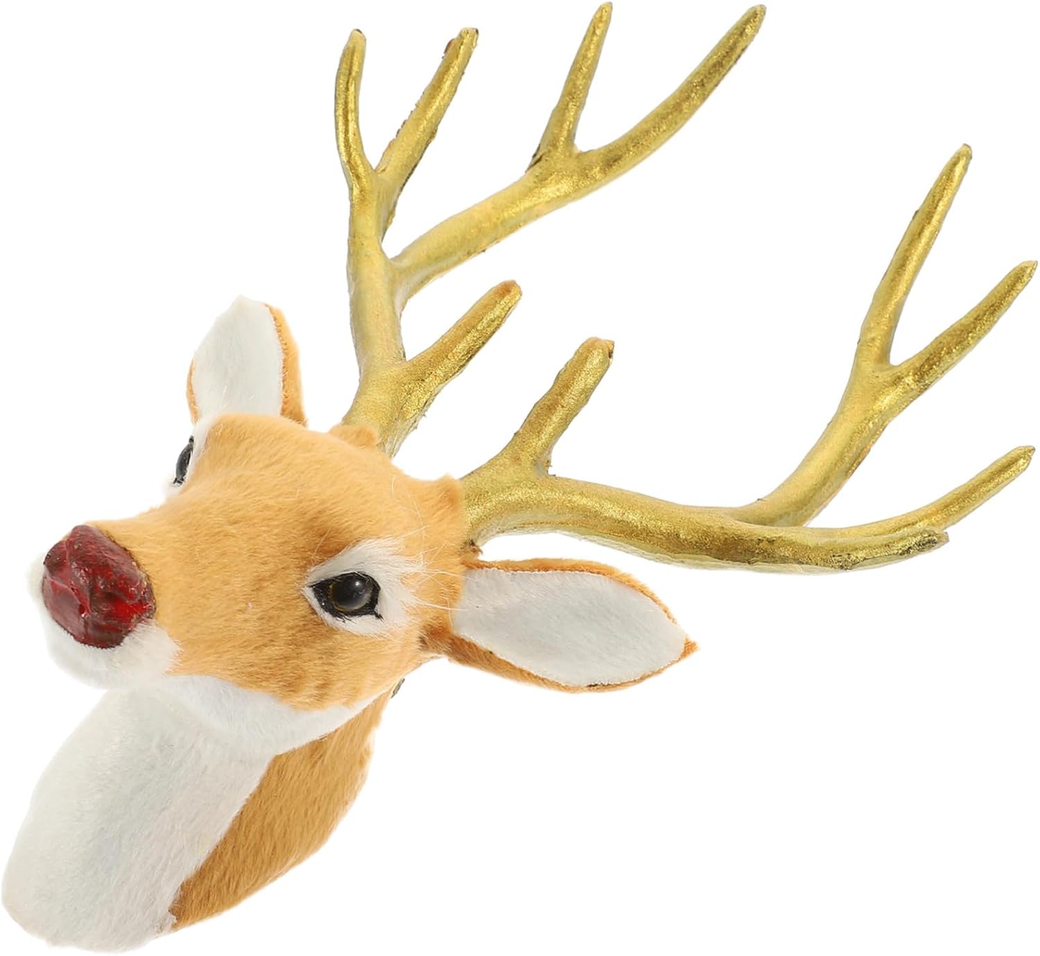 Gatuida Christmas Reindeer Ornament Artificial Deer Head Wall Mount ...