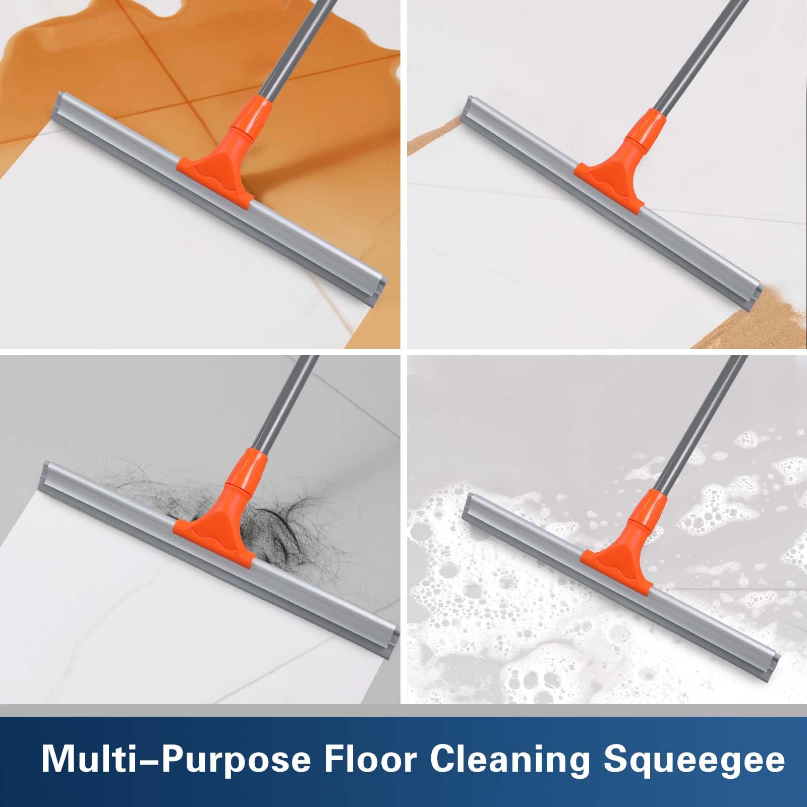 Snapklik.com : Professional Floor Scrubber Shower Squeegee,Rubber Silicone Broom