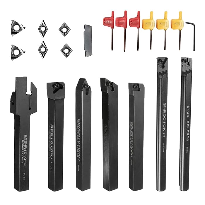 Buy Lathe Tool Set, 21pcs Boring Bar Tool Holder Woodturning Power ...