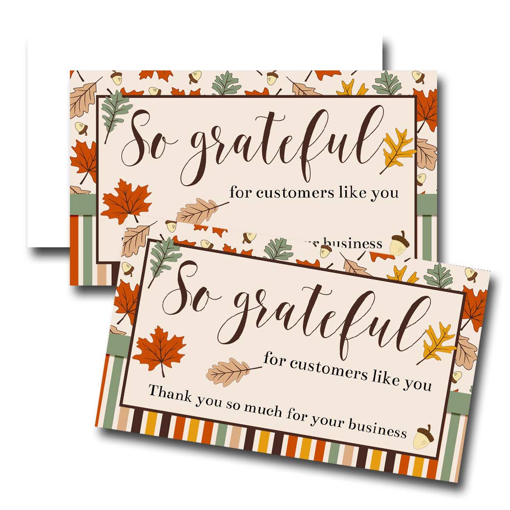 Amazon.com : So Grateful For Customers Like You Fall Themed Thank You ...