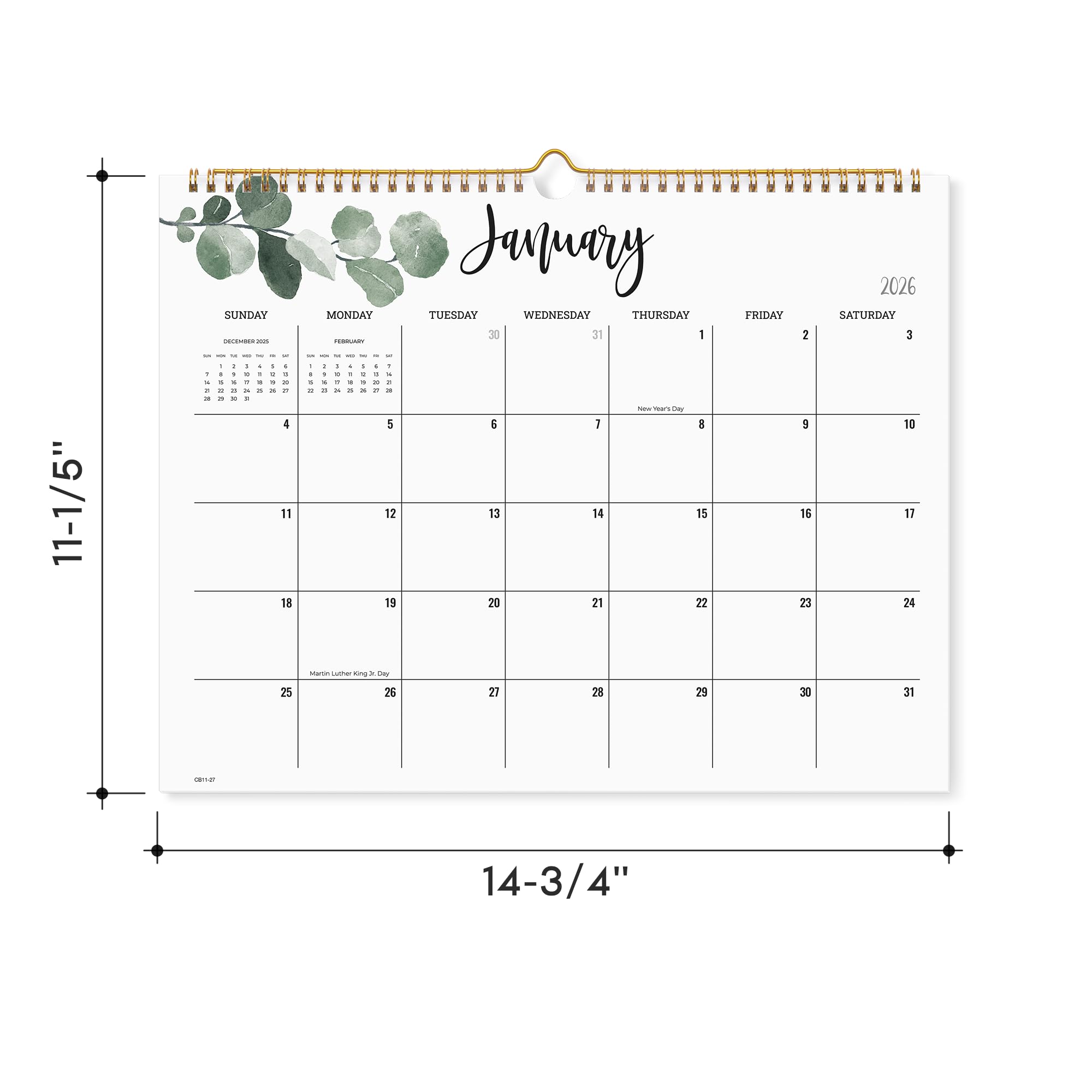 Snapklik.com : 2026 Wall Calendar, Monthly Wall Calendar 2026 Runs From ...