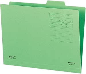 Amazon.com : Kokuyo 1/4 cut folder third heading A4 green A4-4F-3G : Office Products