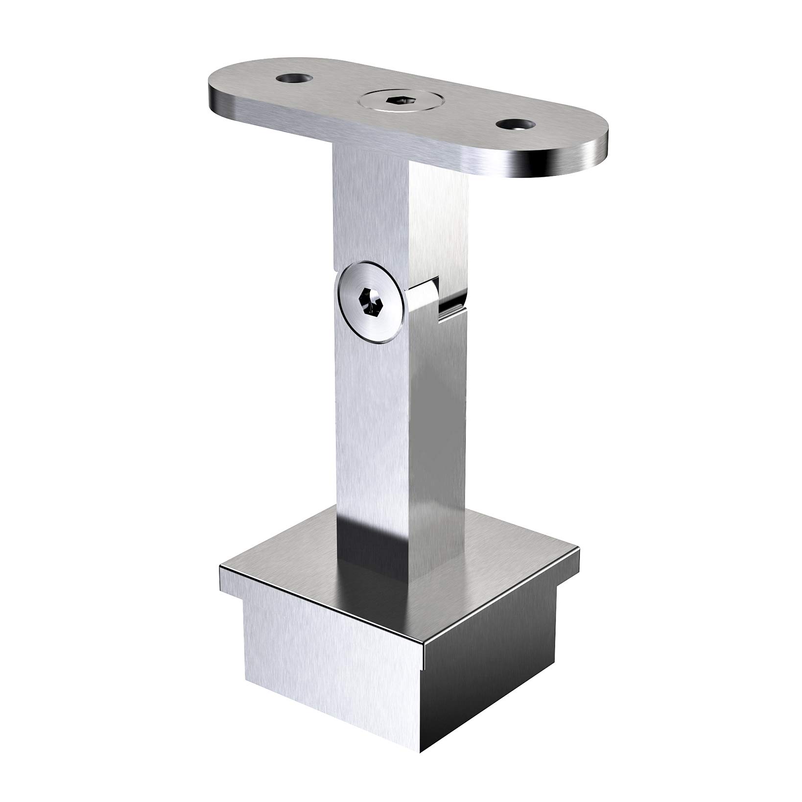 Amazon.com: Stainless Steel Handrail Bracket Square Adjustable Square ...