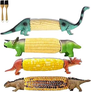 Amazon.com: Dinosaur Corn Cob Holders, Dino Corn Cob Holders, Dino Corns on The Cobs Holder ...
