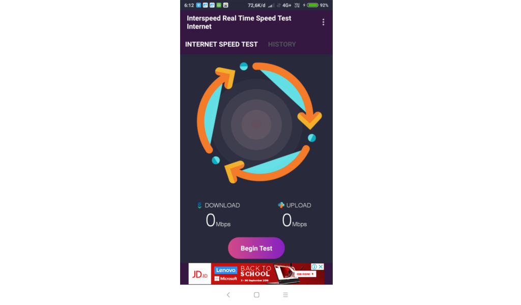 Interspeed Real Time Speed Test Internet - App on Amazon Appstore