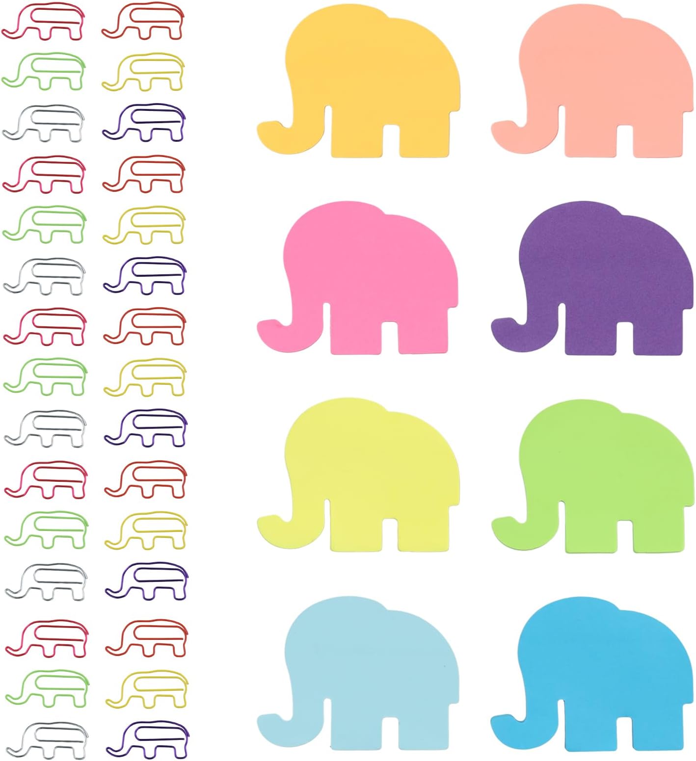 Amazon.com : 240pcs Elephant Cute Sticky Notes & 60pcs Elephant Paper ...