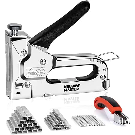 AECCN Staple Gun with Remover - 3 in 1 Heavy Duty Nail Steel Gun Kit ...