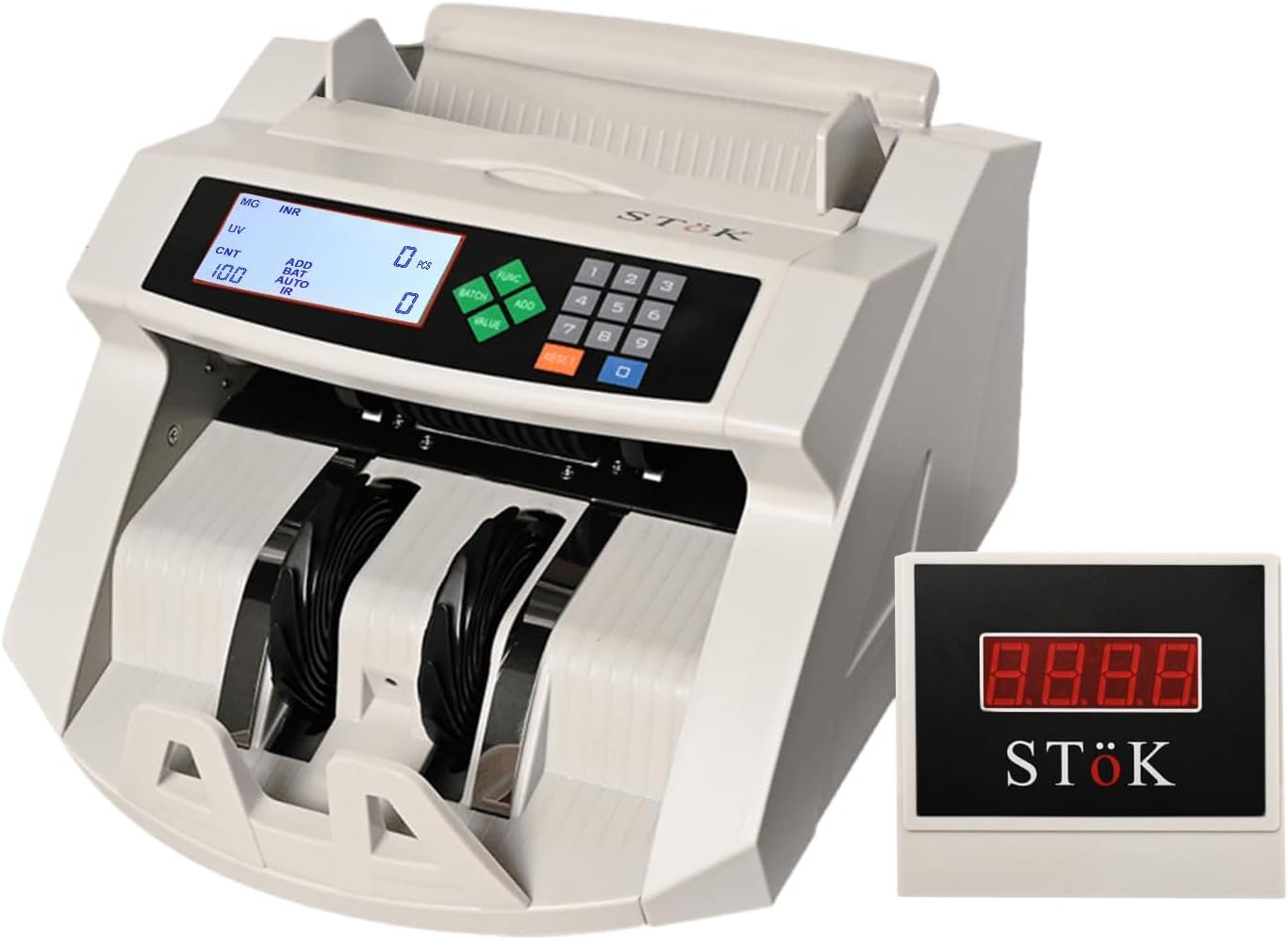 SToK (ST-MC01) Currency Counting Machine with UV/MG Counterfeit Notes ...