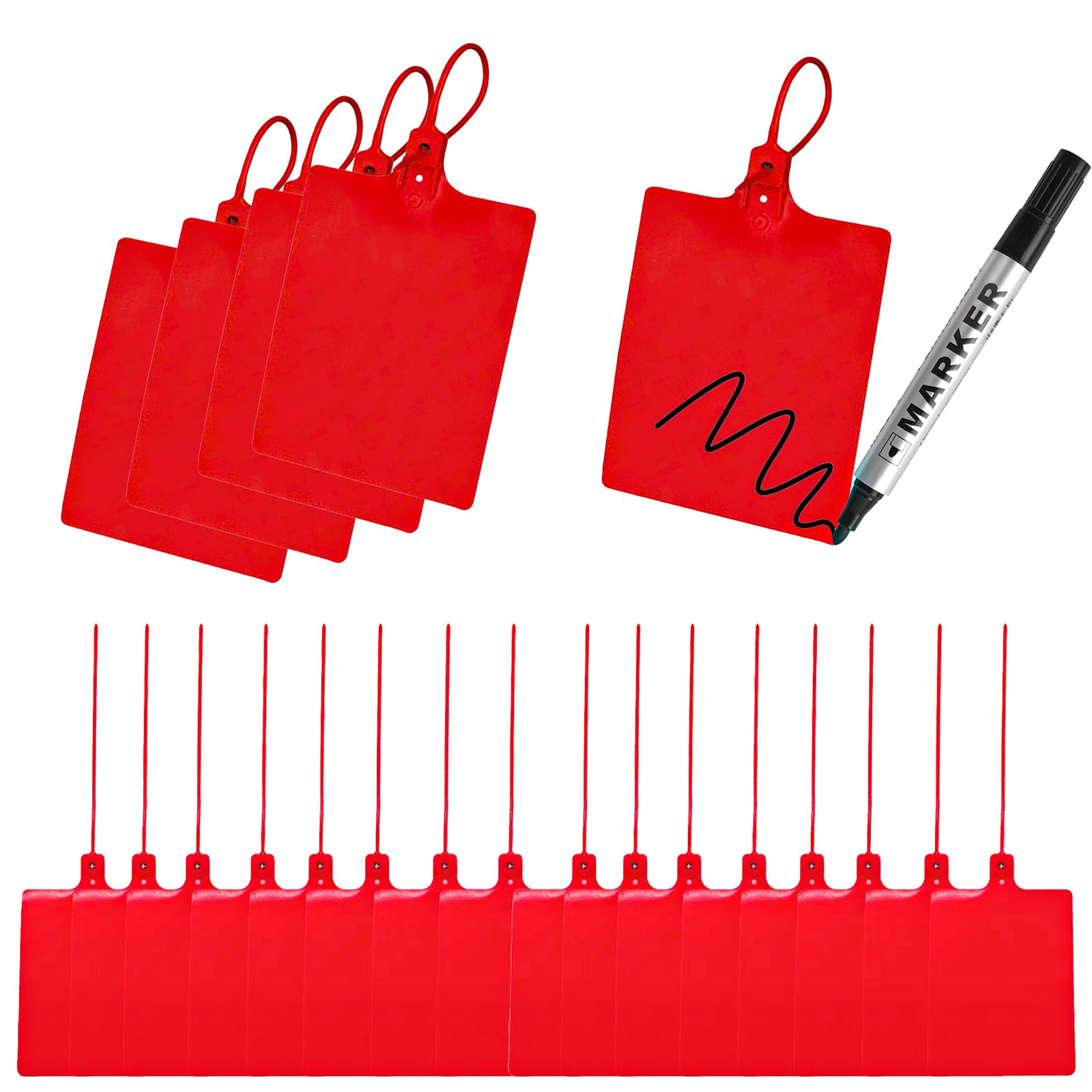 Amazon.com : FarwenC 100 PCS Plastic Tags Shipping Tags Water Proof ...