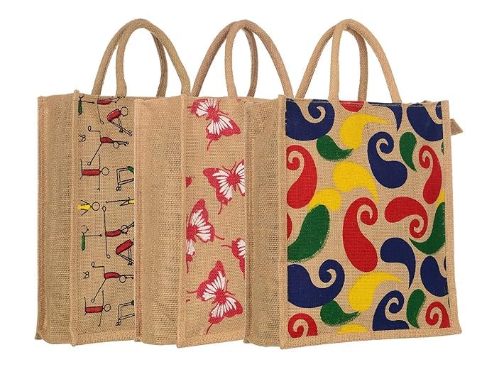 Buy Jute Bag tote bag eco friendly bag for shopping/tiffin/picnic ...