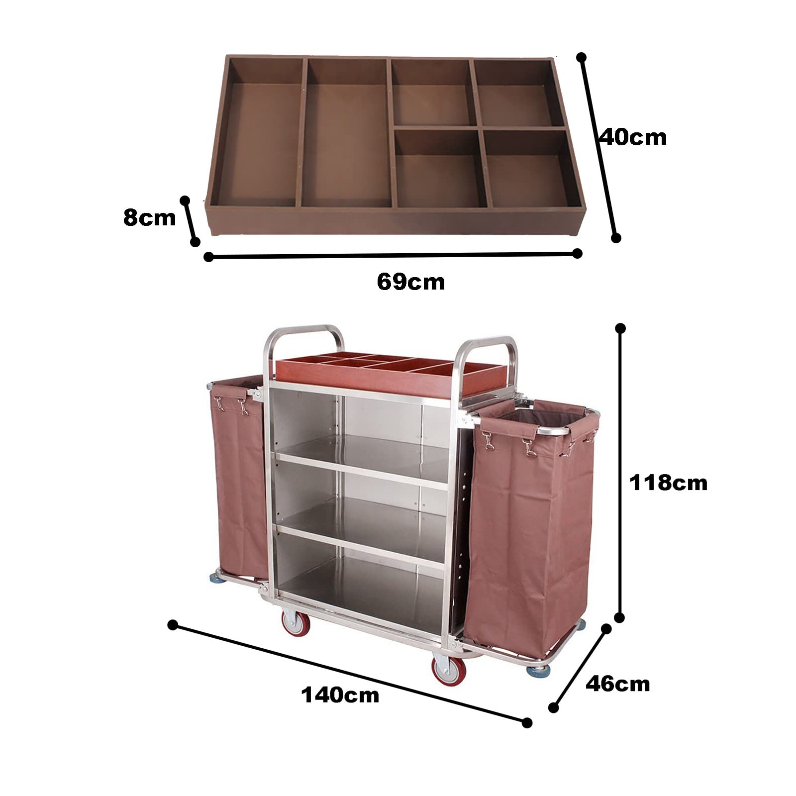 Amazon.co.jp: ホテルリネンカート ランドリーカート 多目的