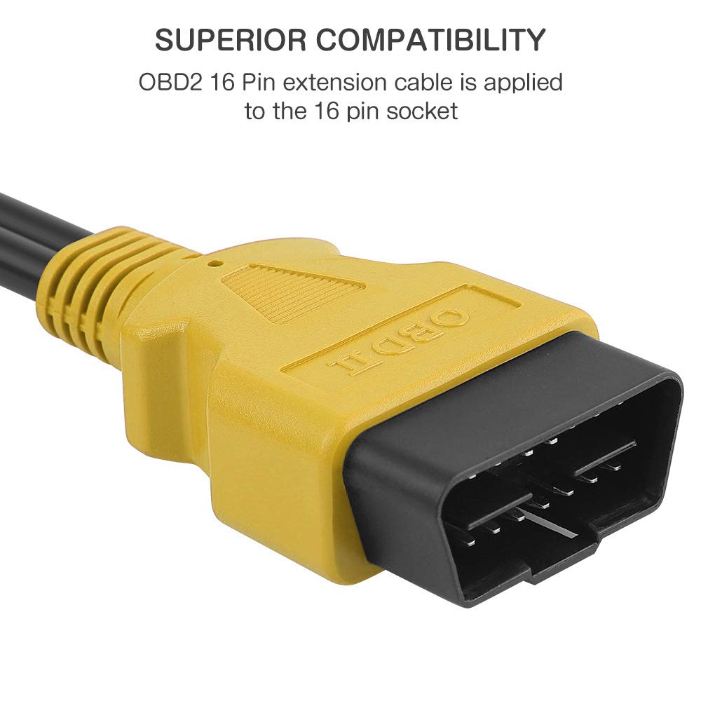 Snapklik.com : 1ft Feet 30cm/12 Inch Full 16 Pin OBD2 OBD II Y Splitter ...