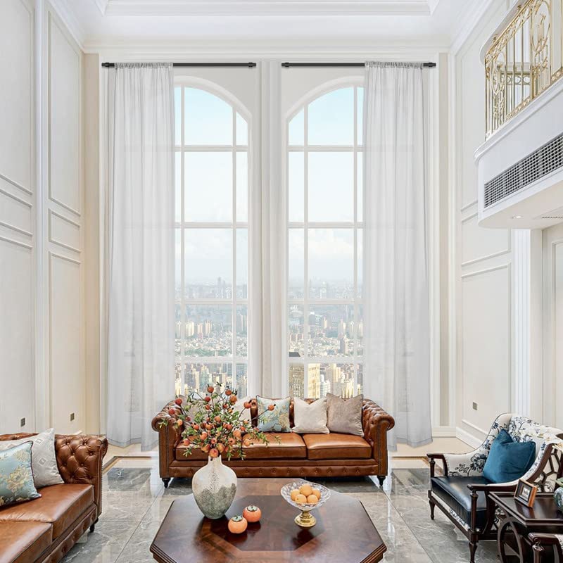 Amazon.com: Extra Long Sheer Curtains 144 156 168 192 204 216 240 ...