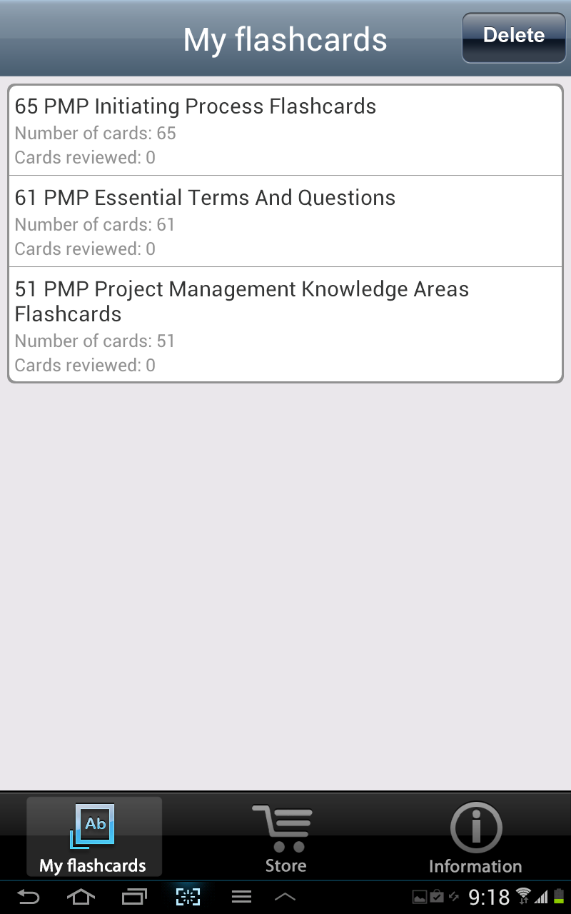 PMP Flashcards: English - App on Amazon Appstore