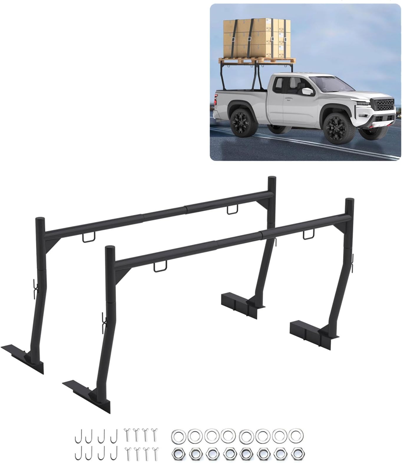 Amazon.com: BBTEQEKN 2 Pcs Truck Ladder Racks, Heavy Duty Steel ...