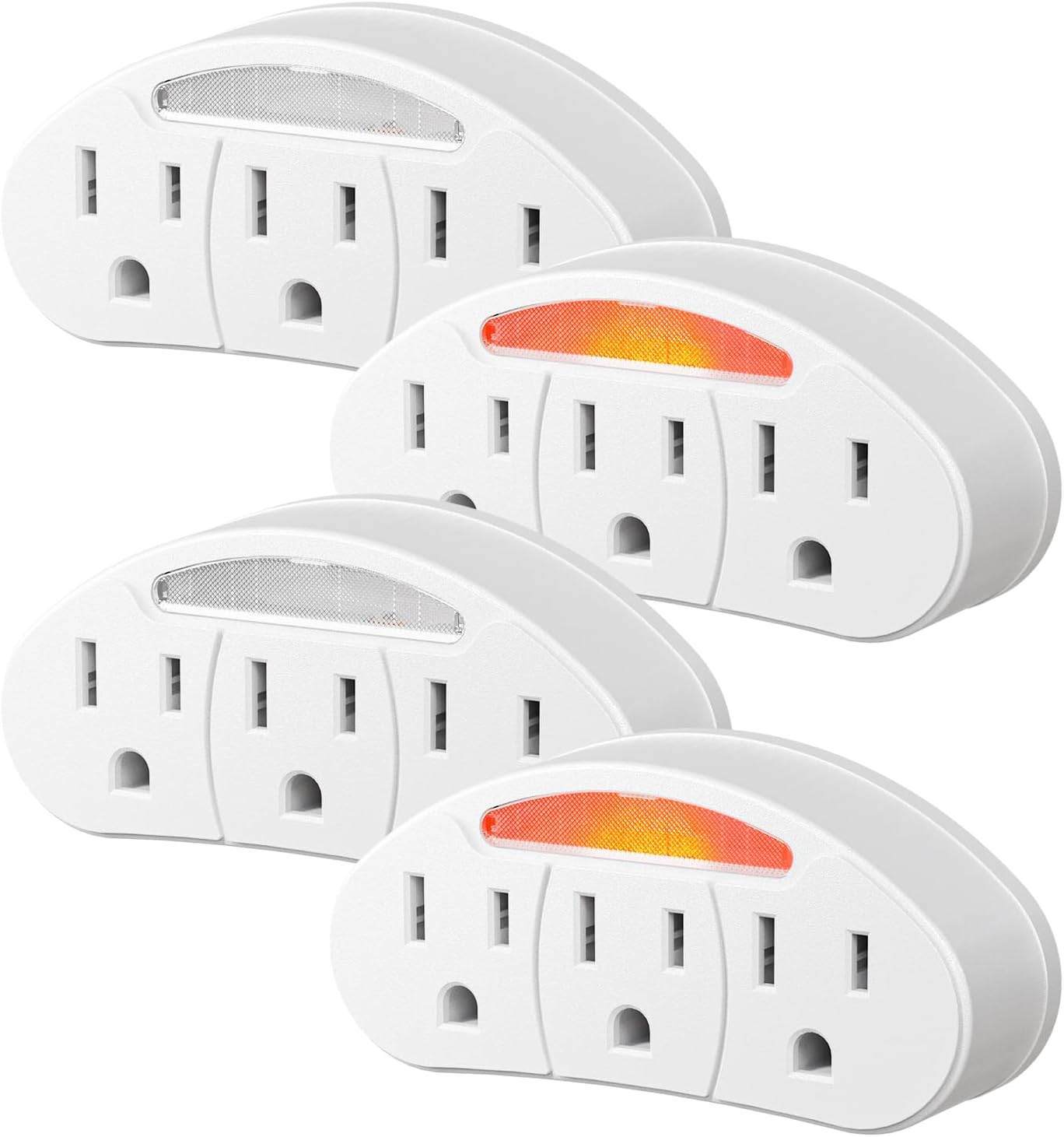PHILIPS 3-Outlet Extender, 2 Pack, Grounded Wall Tap, 3-Prong Adapter ...