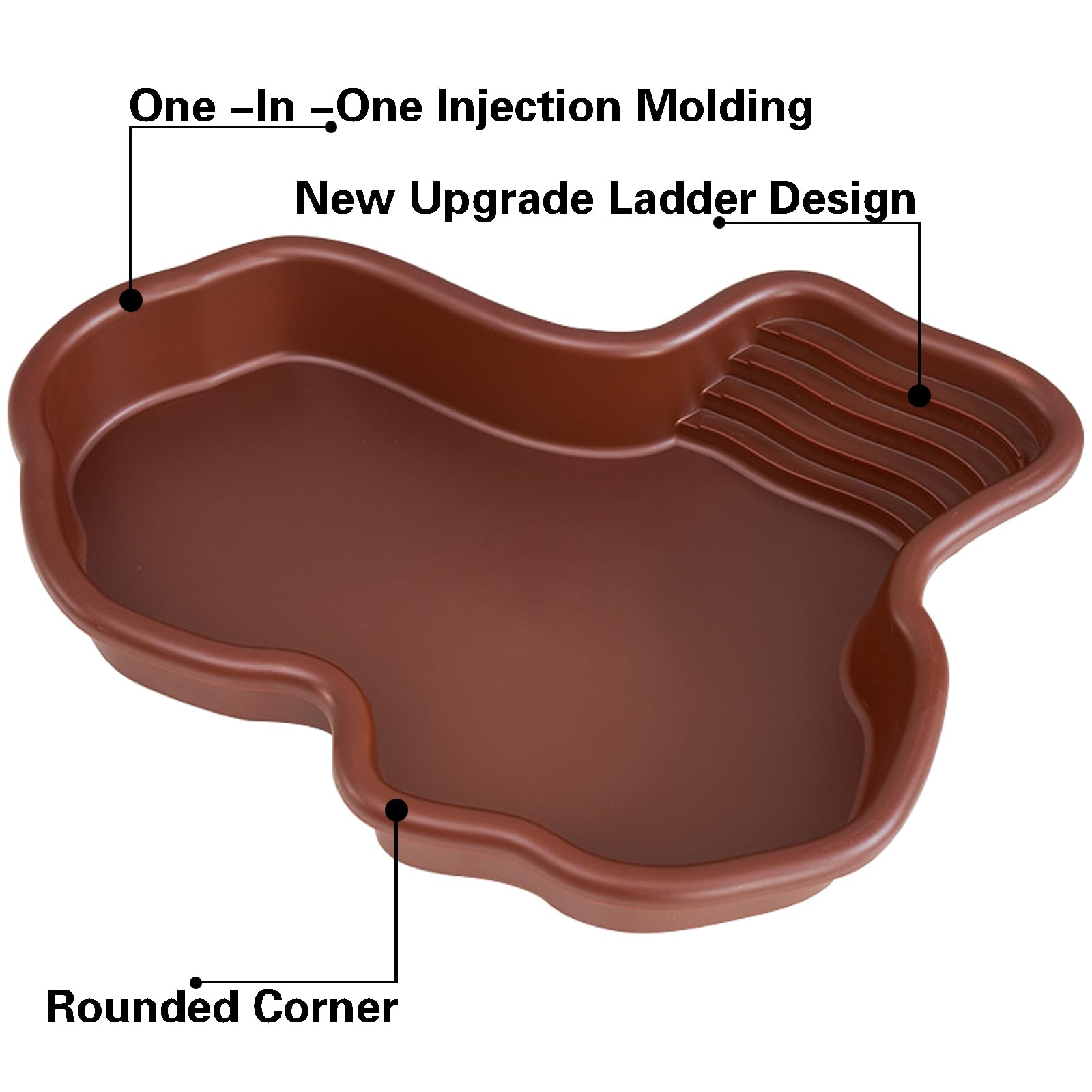 JVHLOV Tortoise Water Dish, Tortoise Water Bowl For Basking Feeding ...