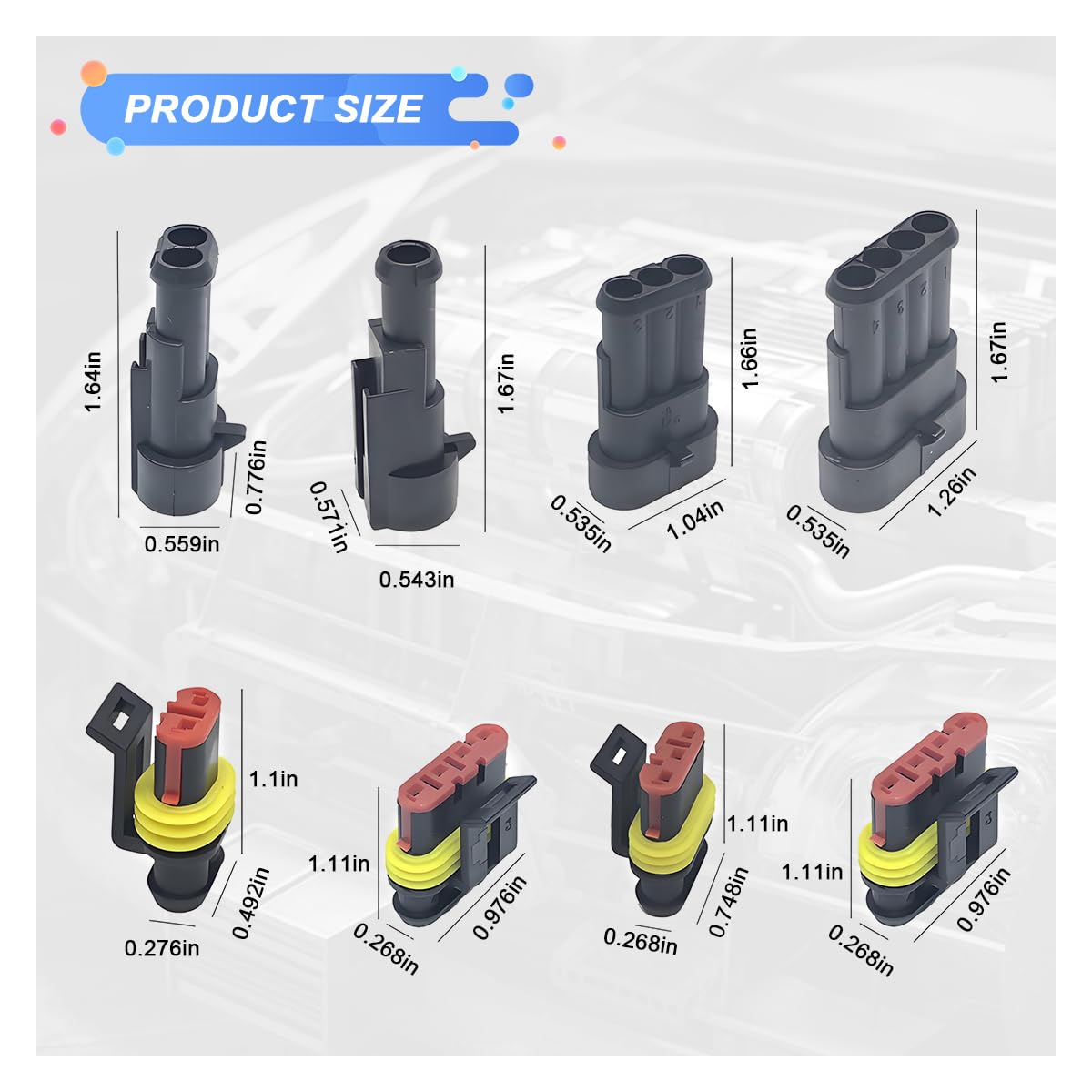 Snapklik.com : 352PCS Waterproof Car Electrical Connector Terminals Kit ...