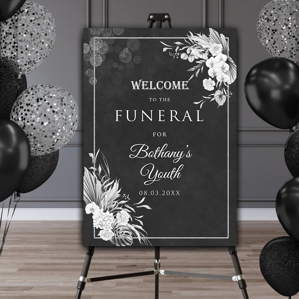 Amazon.com : Personalized Floral Rip 20s Birthday Welcome Sign Sign ...