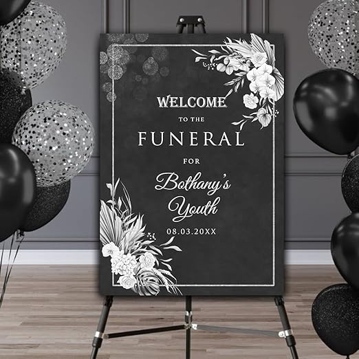 Amazon.com : Personalized Floral Rip 20s Birthday Welcome Sign Sign ...
