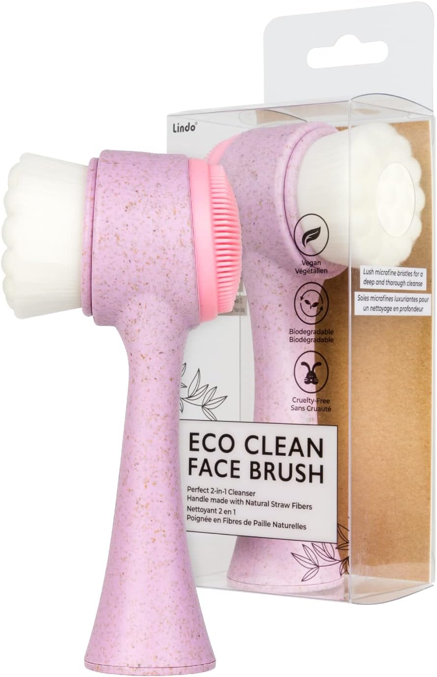 Amazon.com: Lindo Eco Clean Face Brush, 2-in-1 Facial Cleanser, Dual ...