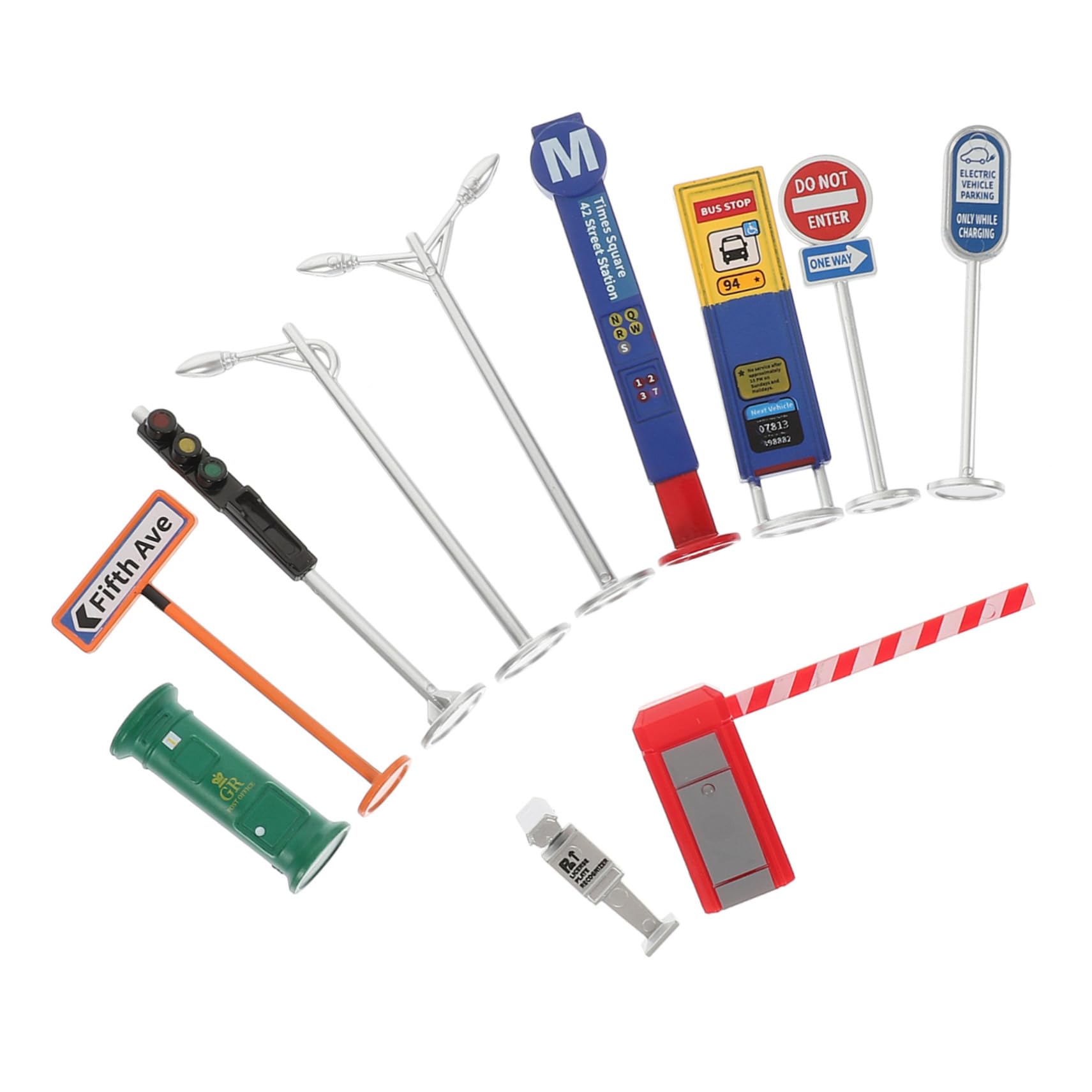 Buy BRIGHTFUFU 1 Set Traffic Barricade Model Road Sign Toys Street Road ...