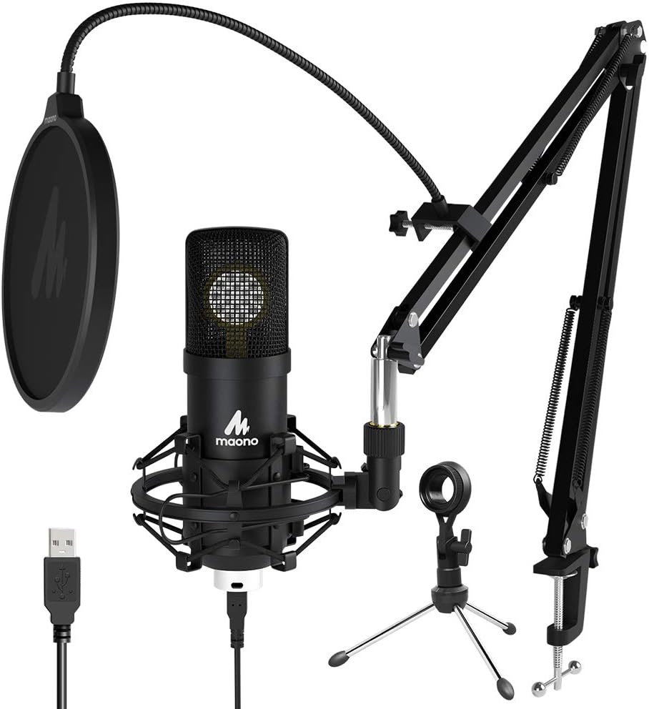 Amazon.com: YANMAI RGB USB Condenser Microphone Cardioid Gaming Mic SF ...