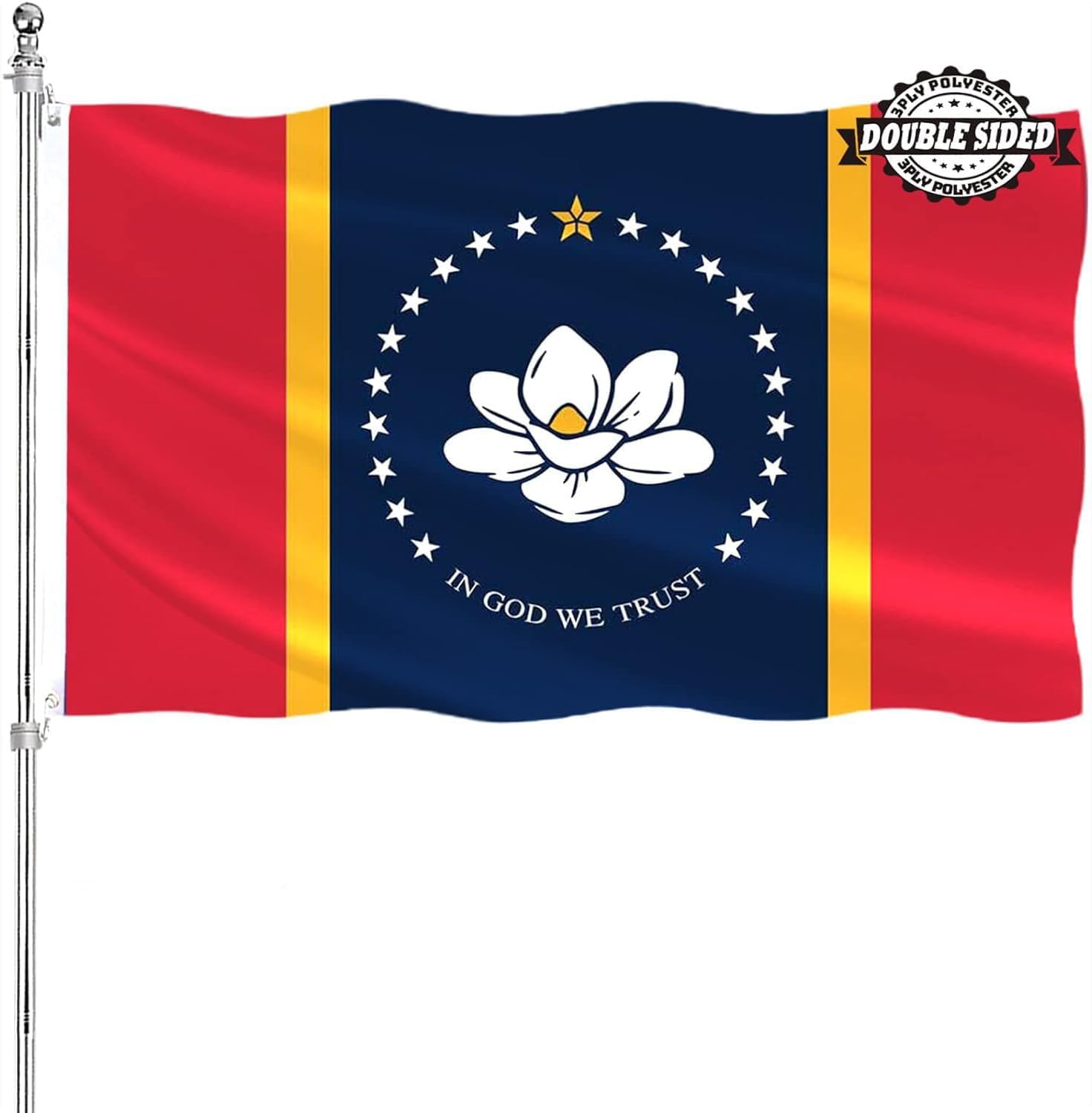Snapklik.com : New Mississippi State Flag 3x5 Double Sided Outdoor ...