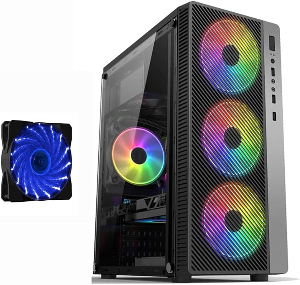 Amazon.com: HDYD ATX Case, Mid-Tower PC Gaming Case ATX/M-ATX/ITX ...