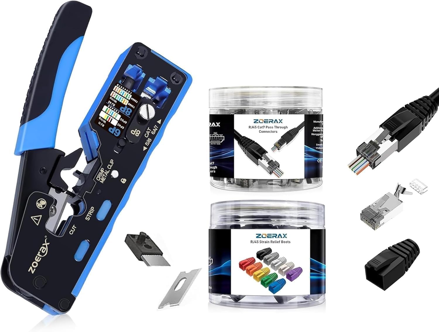 All-In-One RJ45 Crimp Tool with Hand-Twist Screw and Wire Terminal ...