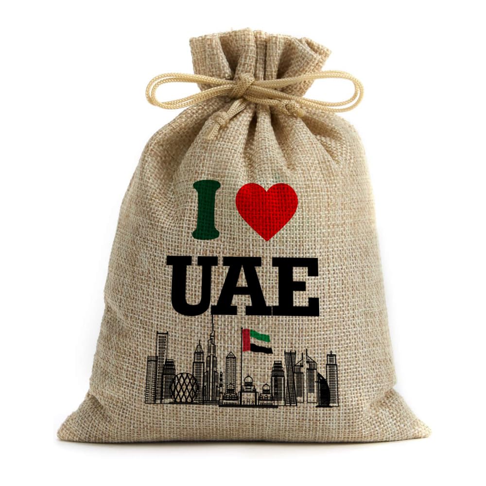 UAE National Day Gift Bags - Set of 12 Jute Bags -Celebrate the UAE ...