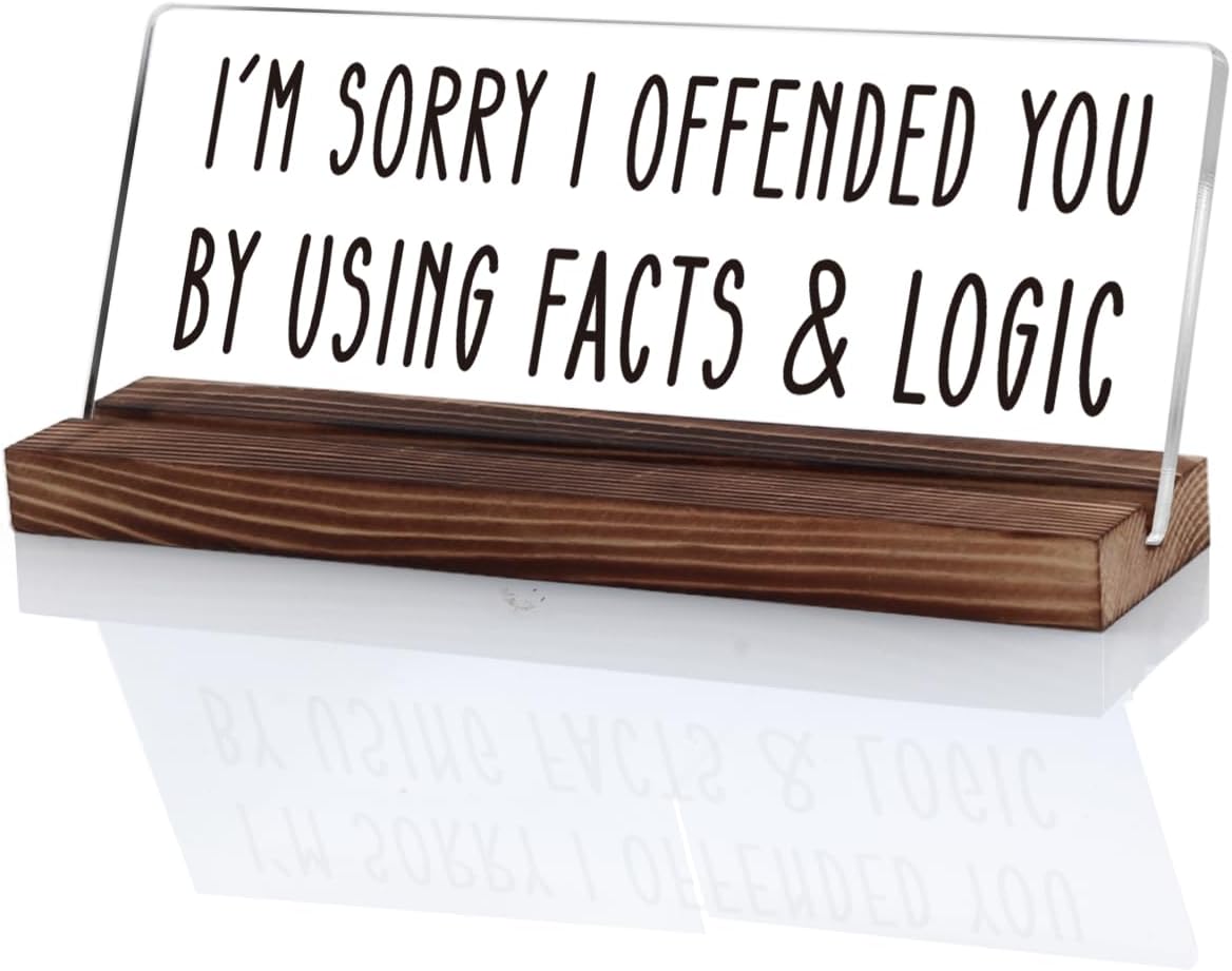 Amazon.com: Undergo Funny Office Desk Sign - 4x4 inches Acrylic ...