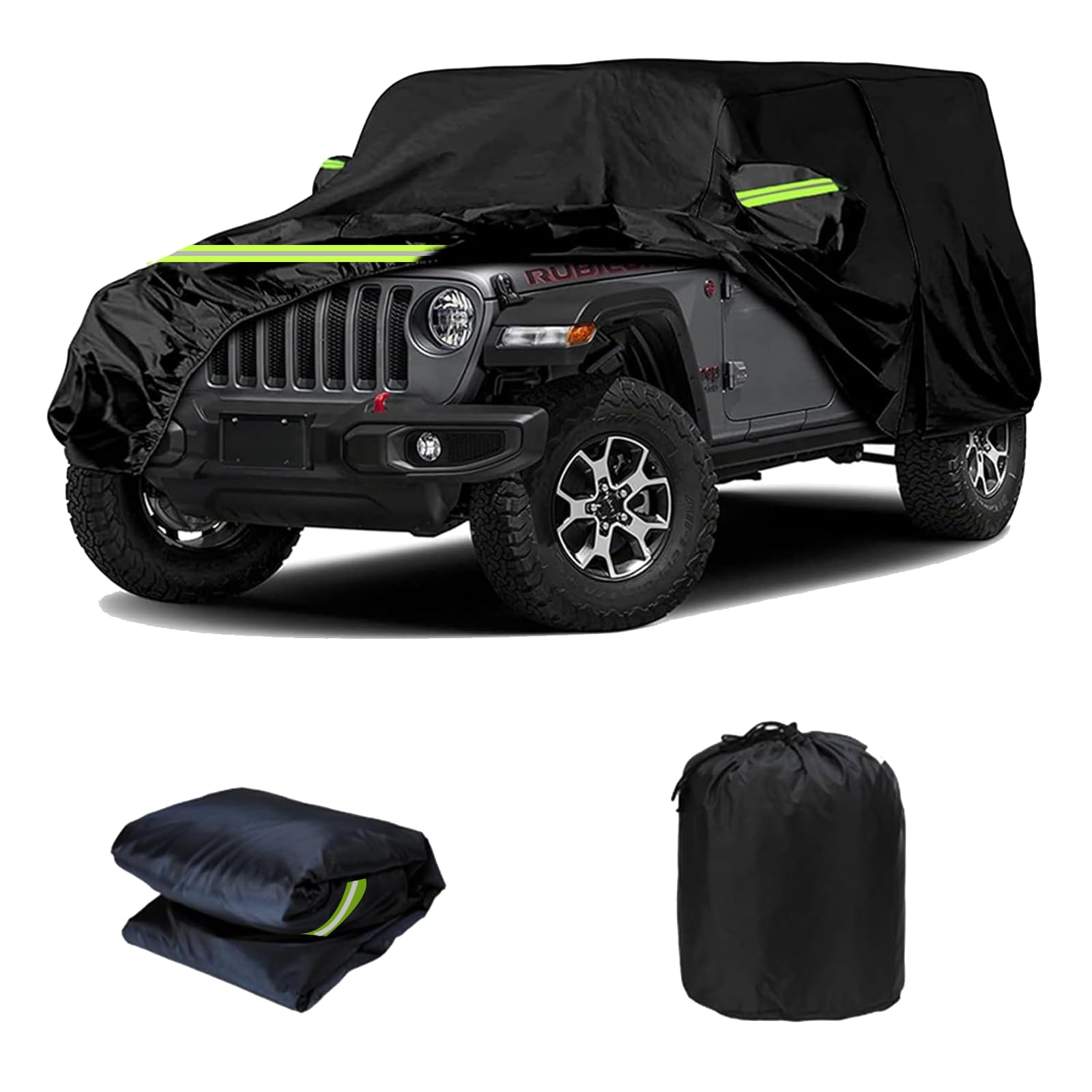 Amazon.com: JZAHYUK Waterproof Car Cover for Jeep Wrangler 2 Door, All ...
