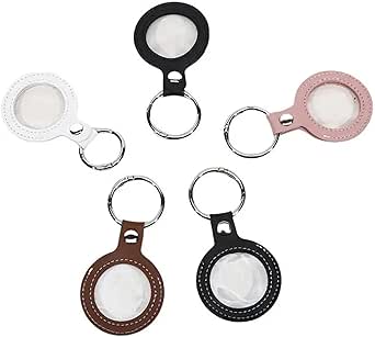 inxming 6pcs Leather Coin Holder Keychain Double Side Display Case For ...