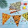 Amazon.com: Thenshop 5 Pieces Jungle Theme Party Supplies Animal Safari ...