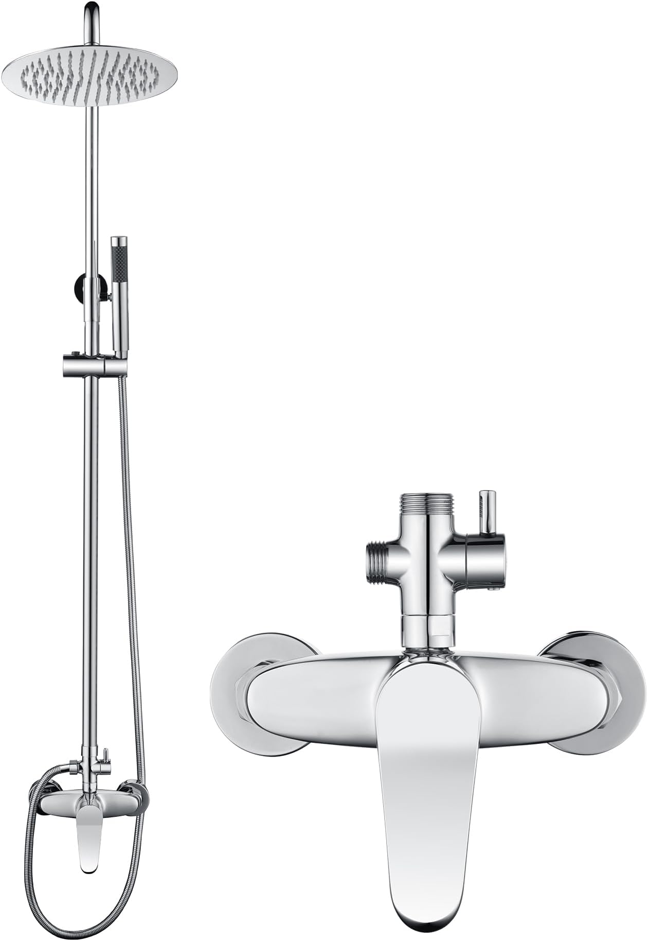 Aolemi Outdoor Shower Fixture SUS304 Triple Function Brushed Nickel ...